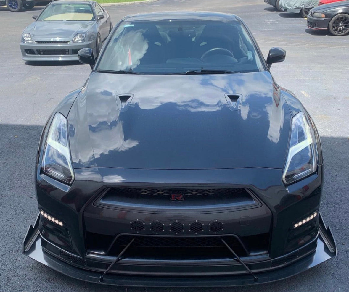 R35 GTR chassis mount front splitter end plates Only – J&F Custom Metal