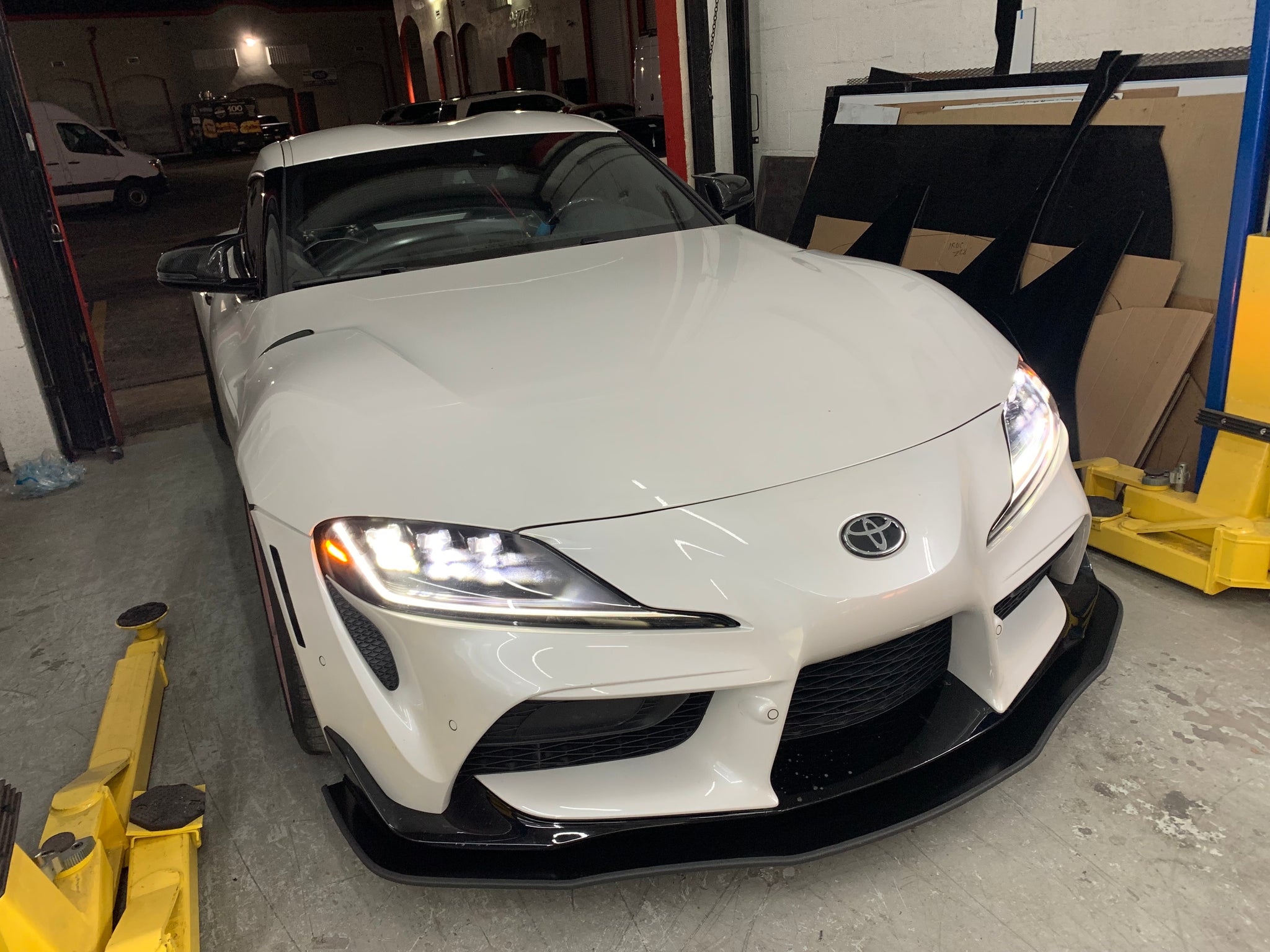 2020 Toyota Supra V1 front under panel splitter – J&F Custom Metal