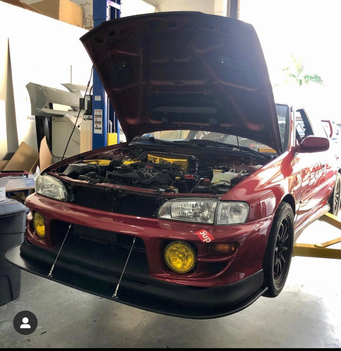 Subaru GC8 front splitter – J&F Custom Metal