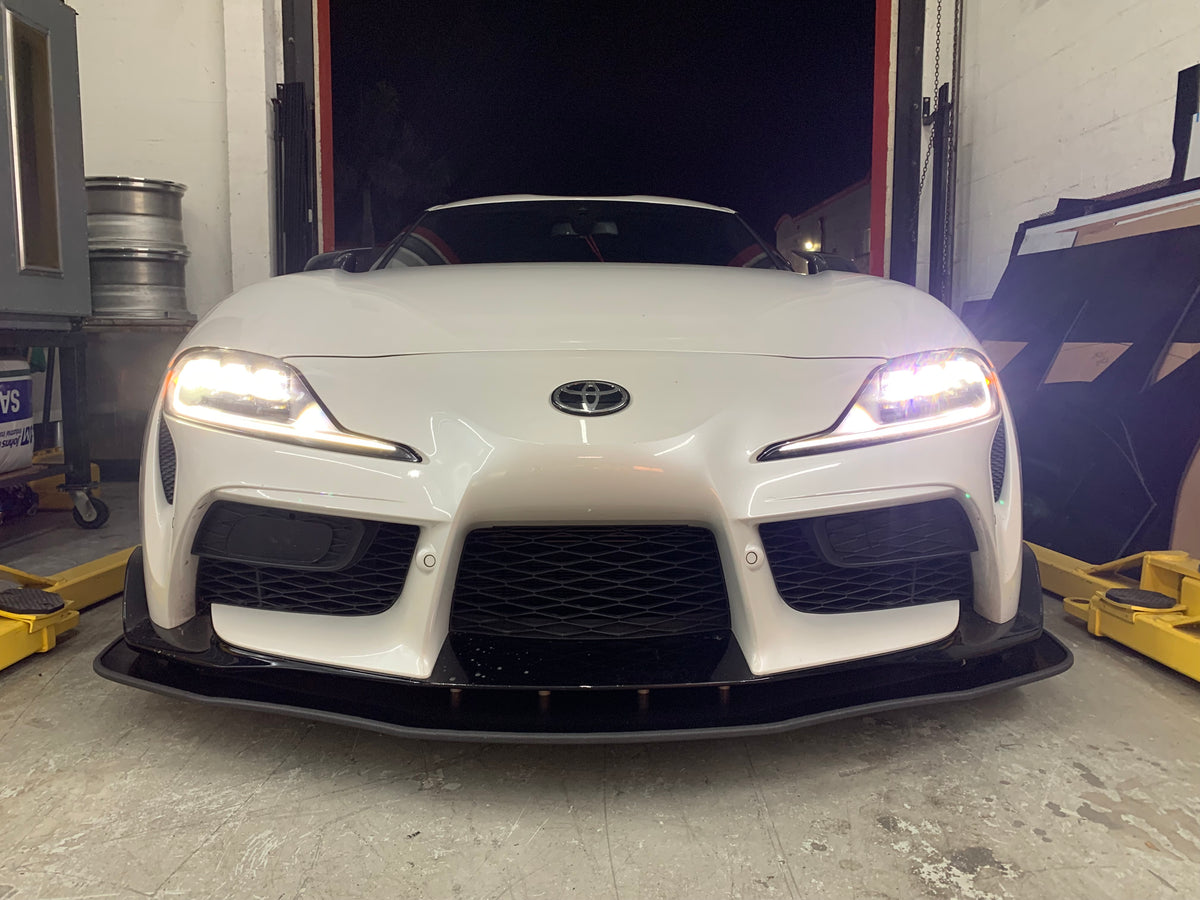 2020 Toyota Supra V1 front under panel splitter – J&F Custom Metal
