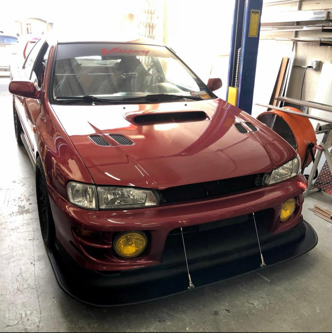 Subaru GC8 front splitter – J&F Custom Metal